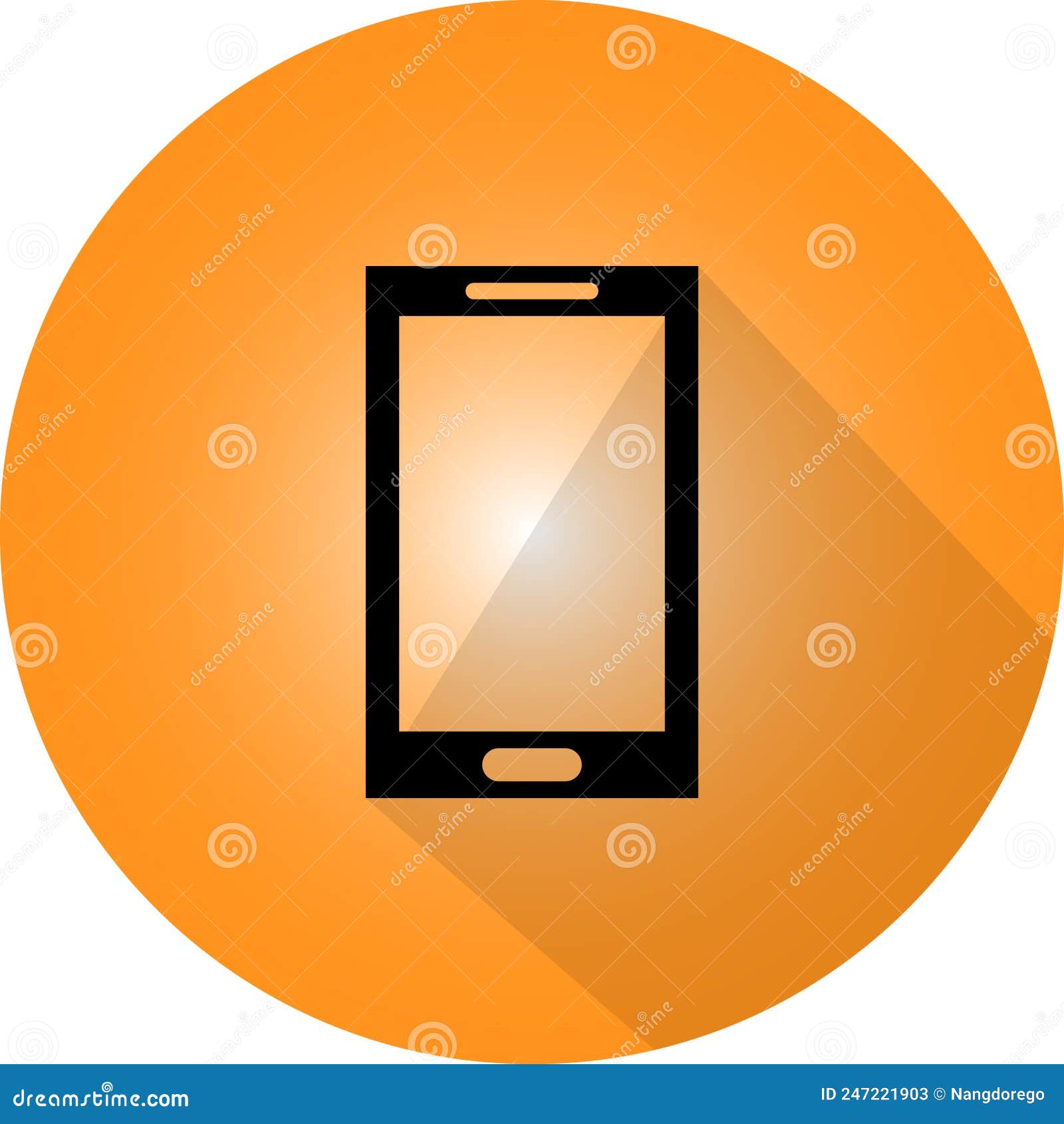 Home Key Keyhole Lock Mobile and Car Symbol in Orange Circle on White ...