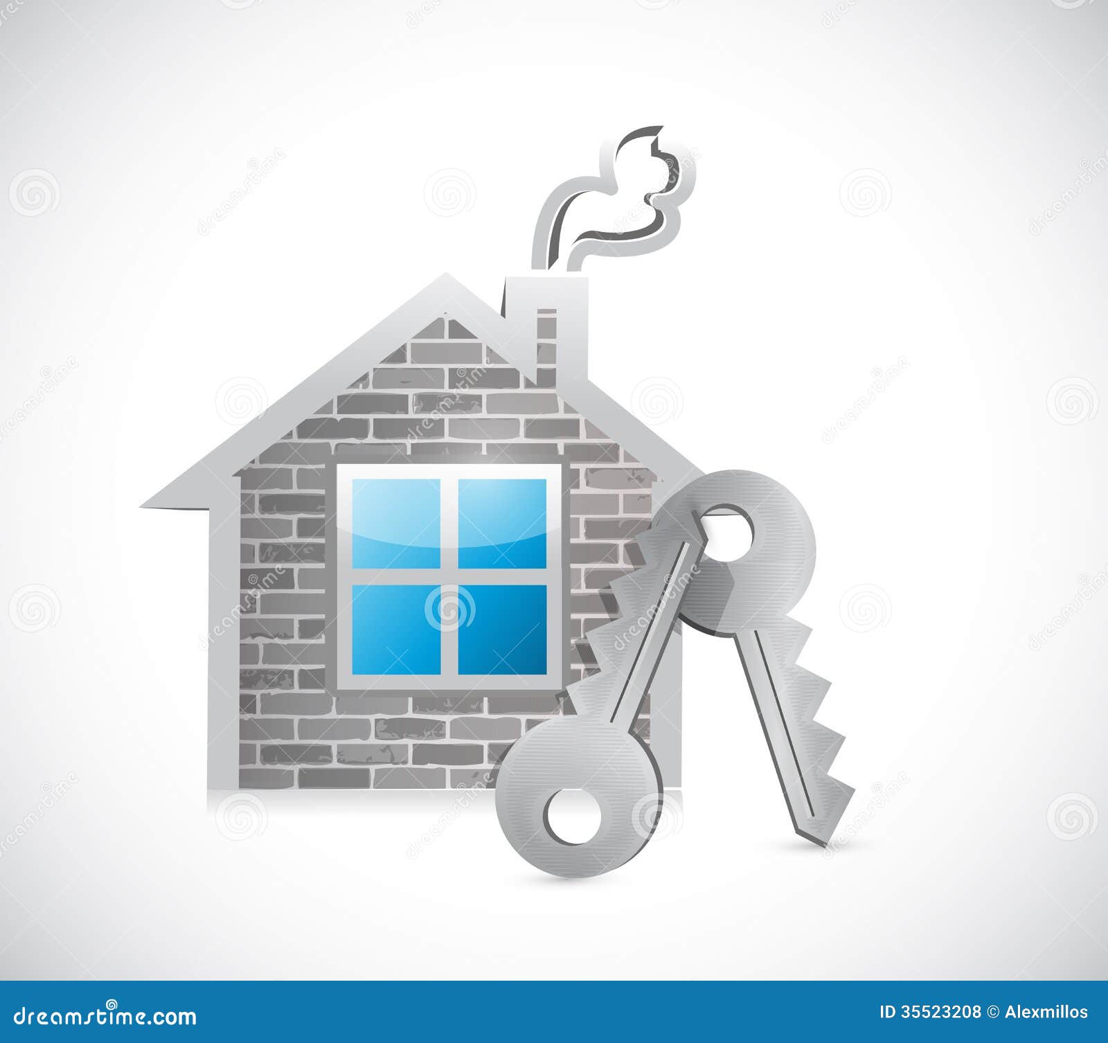 Home and Keys Illustration Design Stock Illustration - Illustration of ...