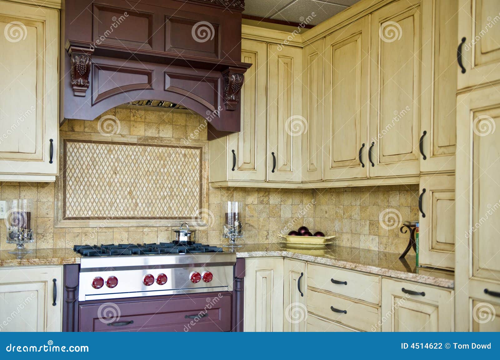 Home kitchen stock photo. Image of custom, inside, remodeled - 4514622