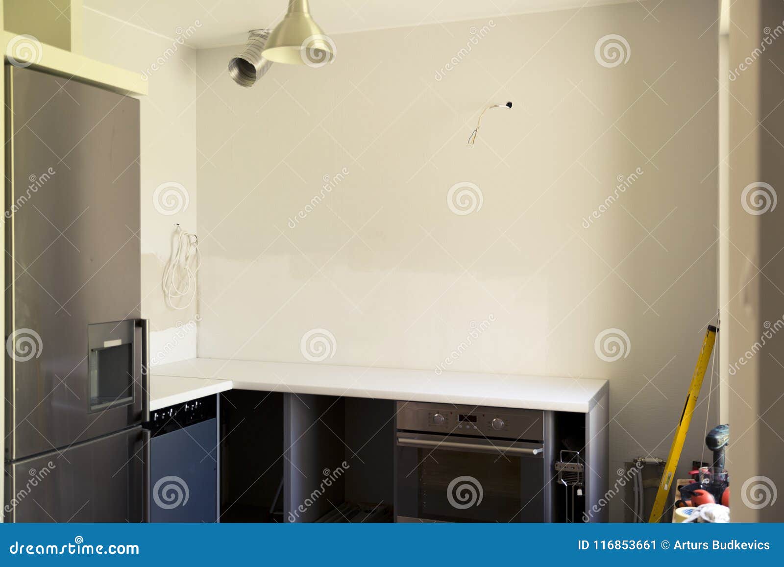 Home and Kitchen Renovation. Unfinished Kitchen Remodeling Stock Image ...