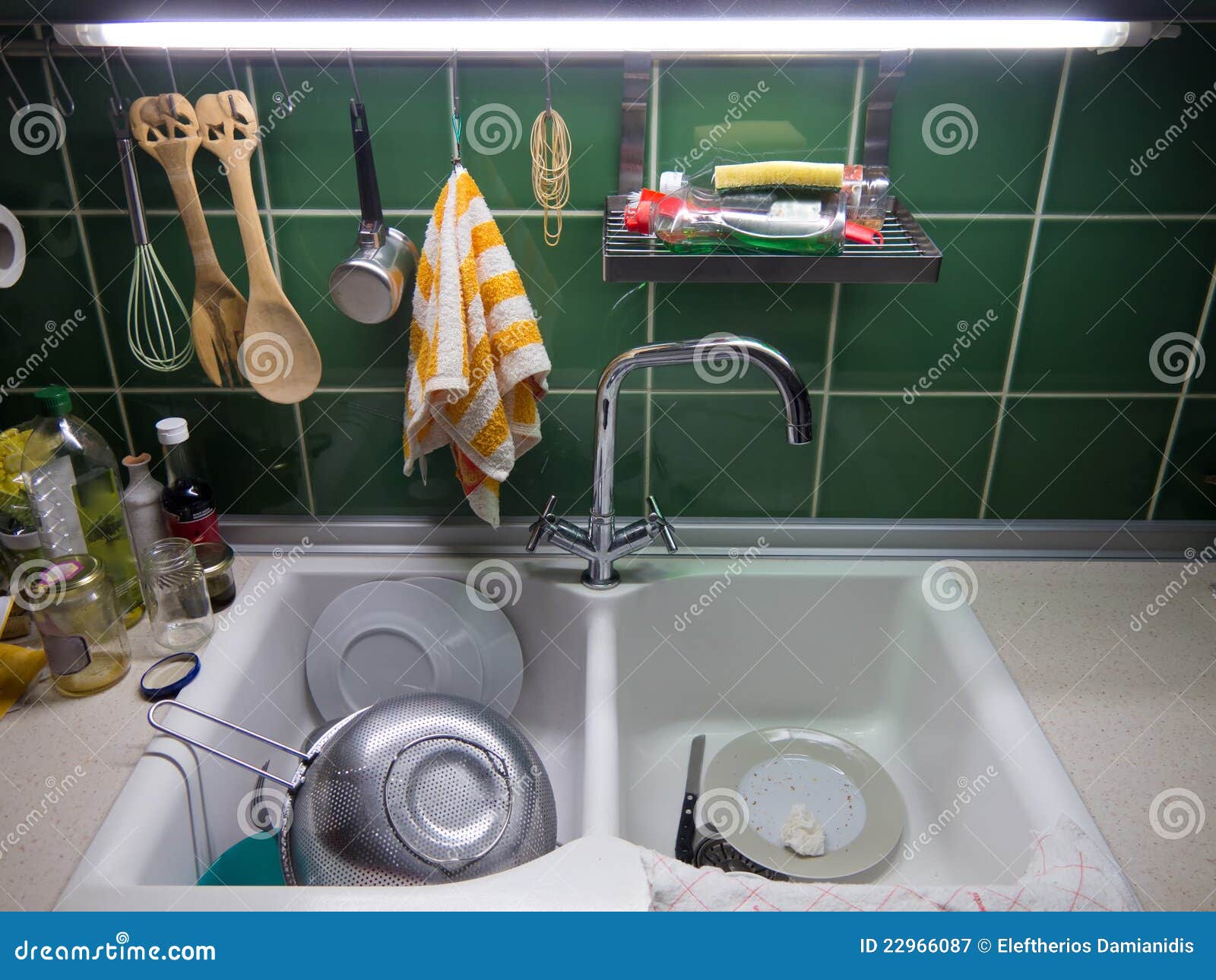 Home kitchen sink stock image. Image of marble, high - 22966087