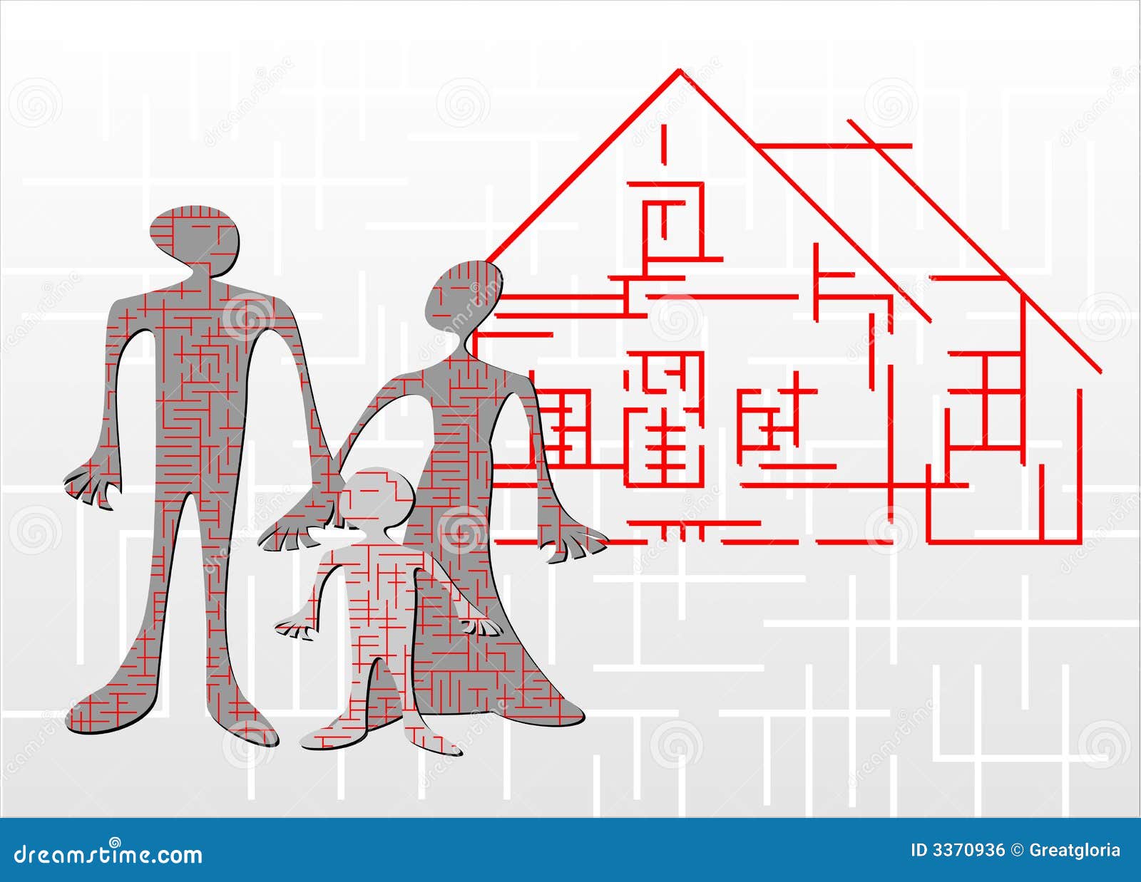 Home-labyrinth stock illustration. Illustration of architect - 3370936
