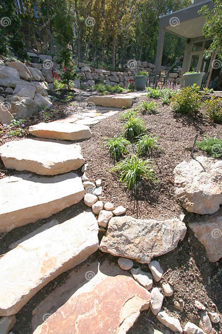 Home Landscape Stairs stock image. Image of garden, xeriscape - 3401739