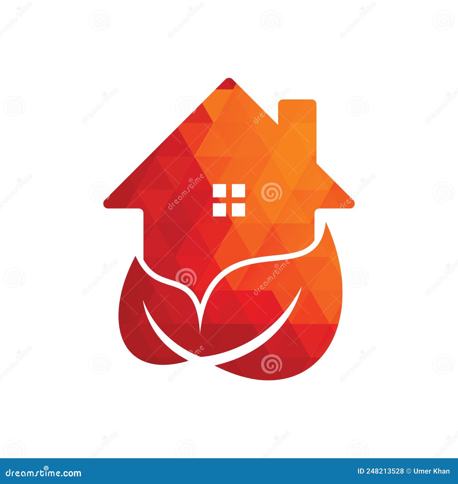 Home Leaf Vector Logo Design. Stock Vector - Illustration of ecology ...