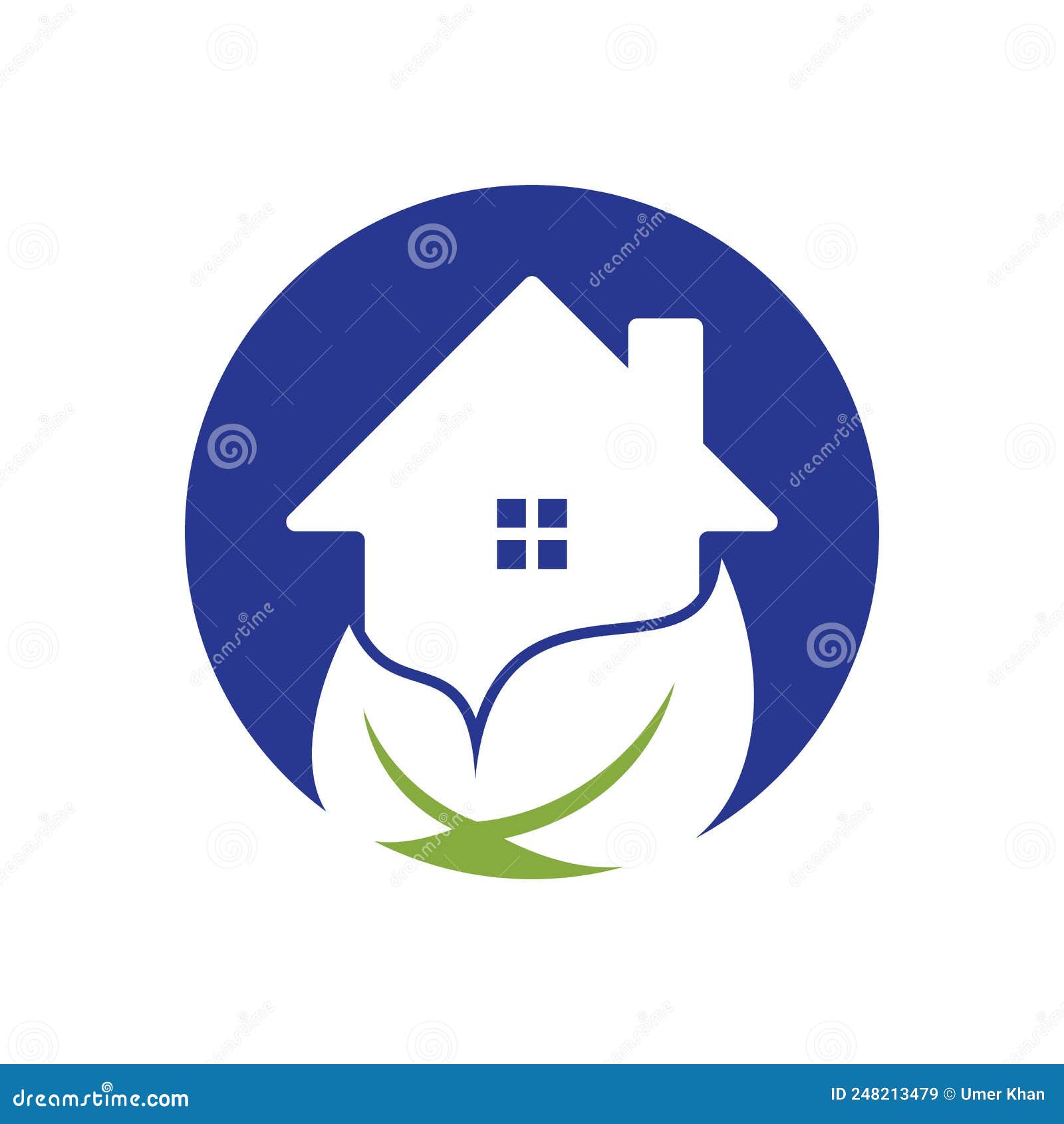 Home Leaf Vector Logo Design. Stock Vector - Illustration of health ...