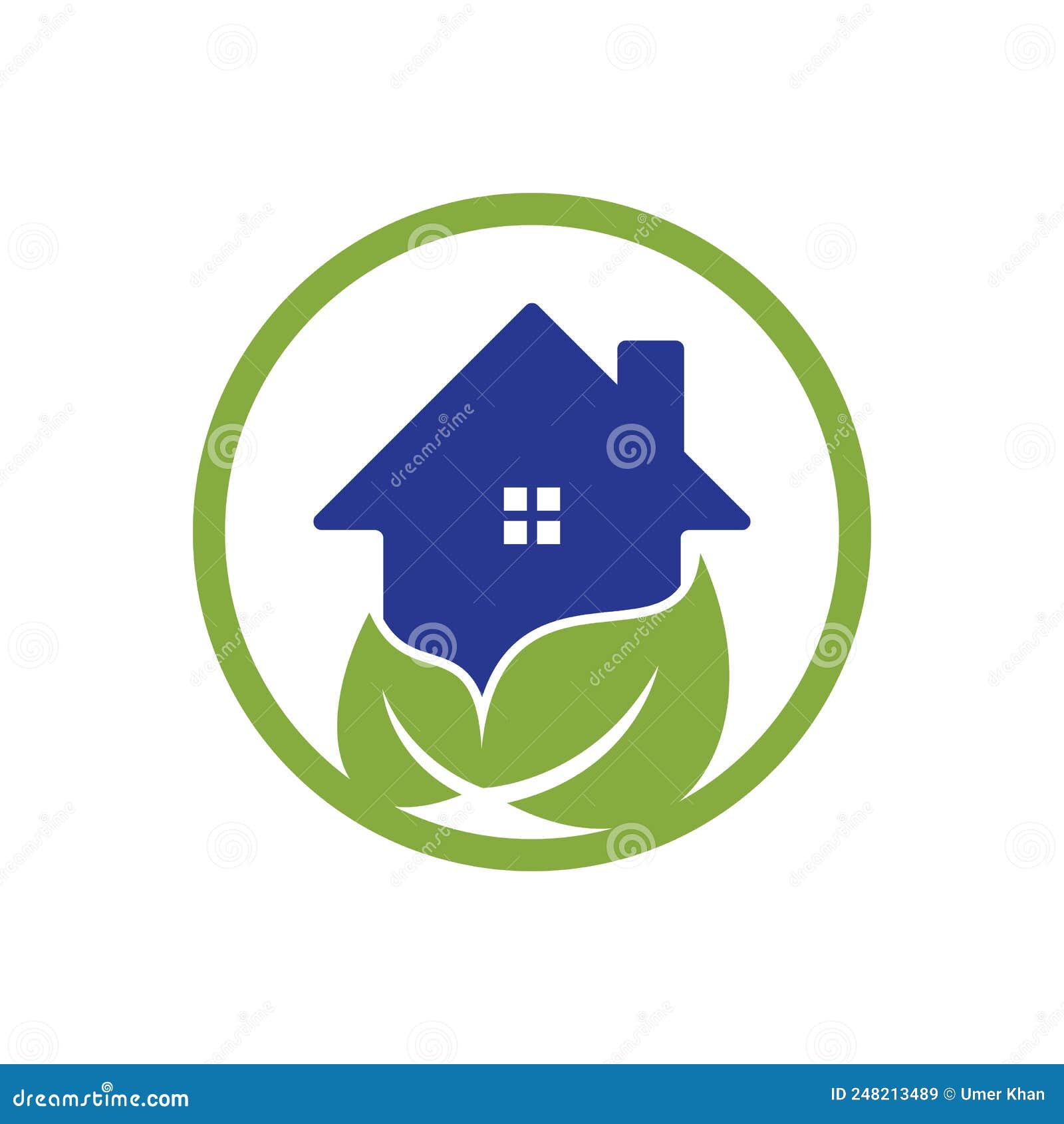 Home Leaf Vector Logo Design. Stock Vector - Illustration of landscape ...