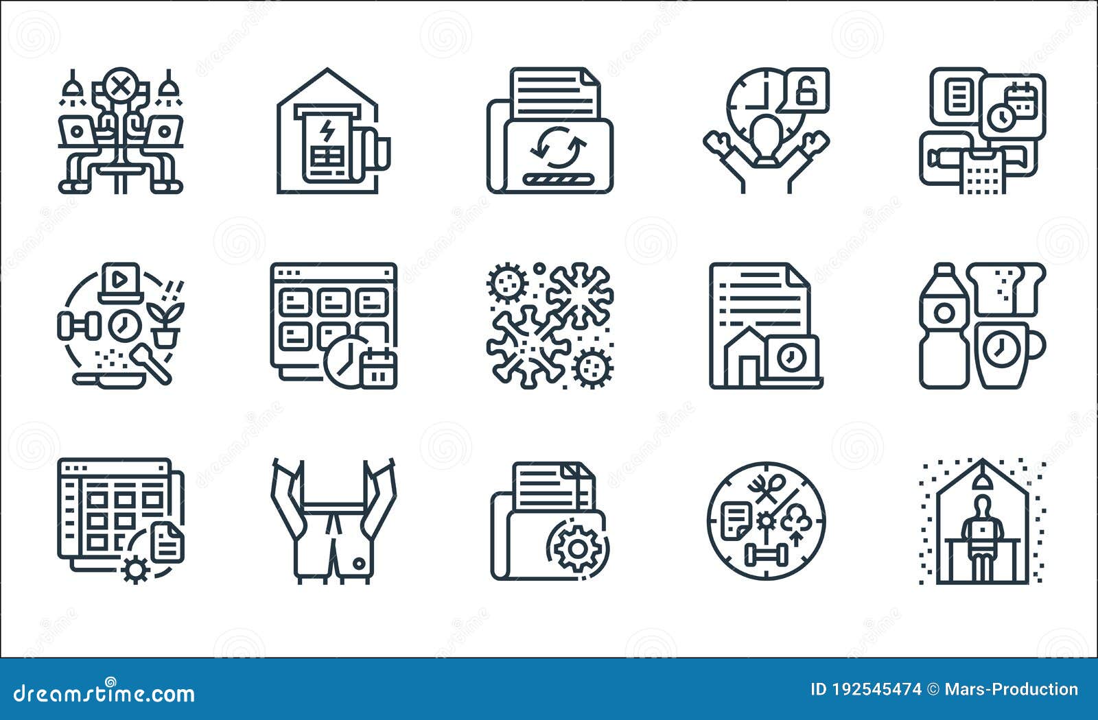 Home Line Icons. Linear Set Stock Vector - Illustration of conditions ...