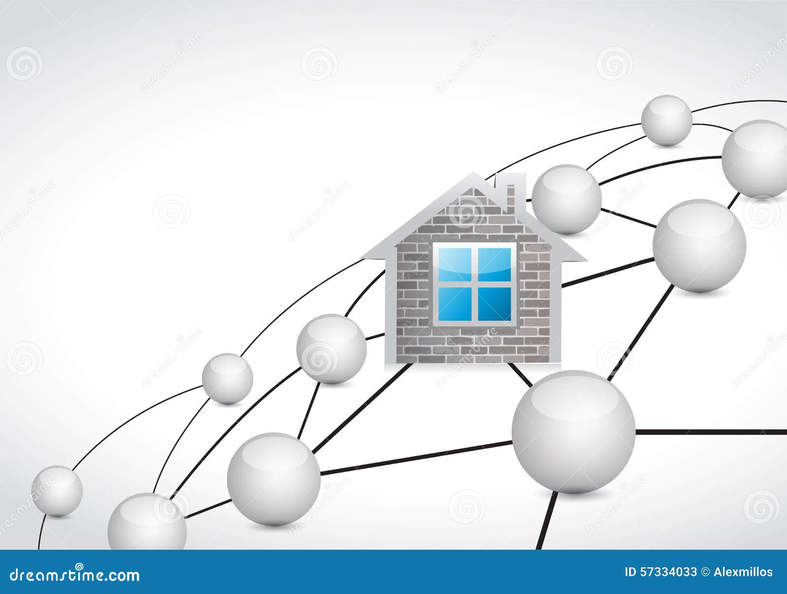 Home Link Sphere Network Connection Concept Stock Illustration ...
