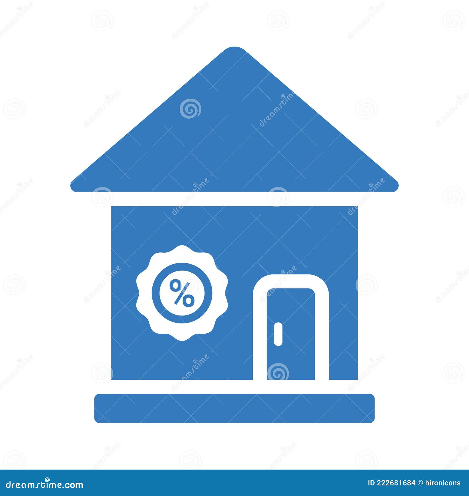Home, Loan, Interest Rate Icon. Blue Color Vector Stock Vector ...
