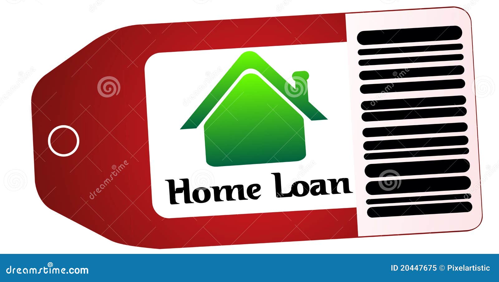 Home loan in tag stock illustration. Illustration of home - 20447675