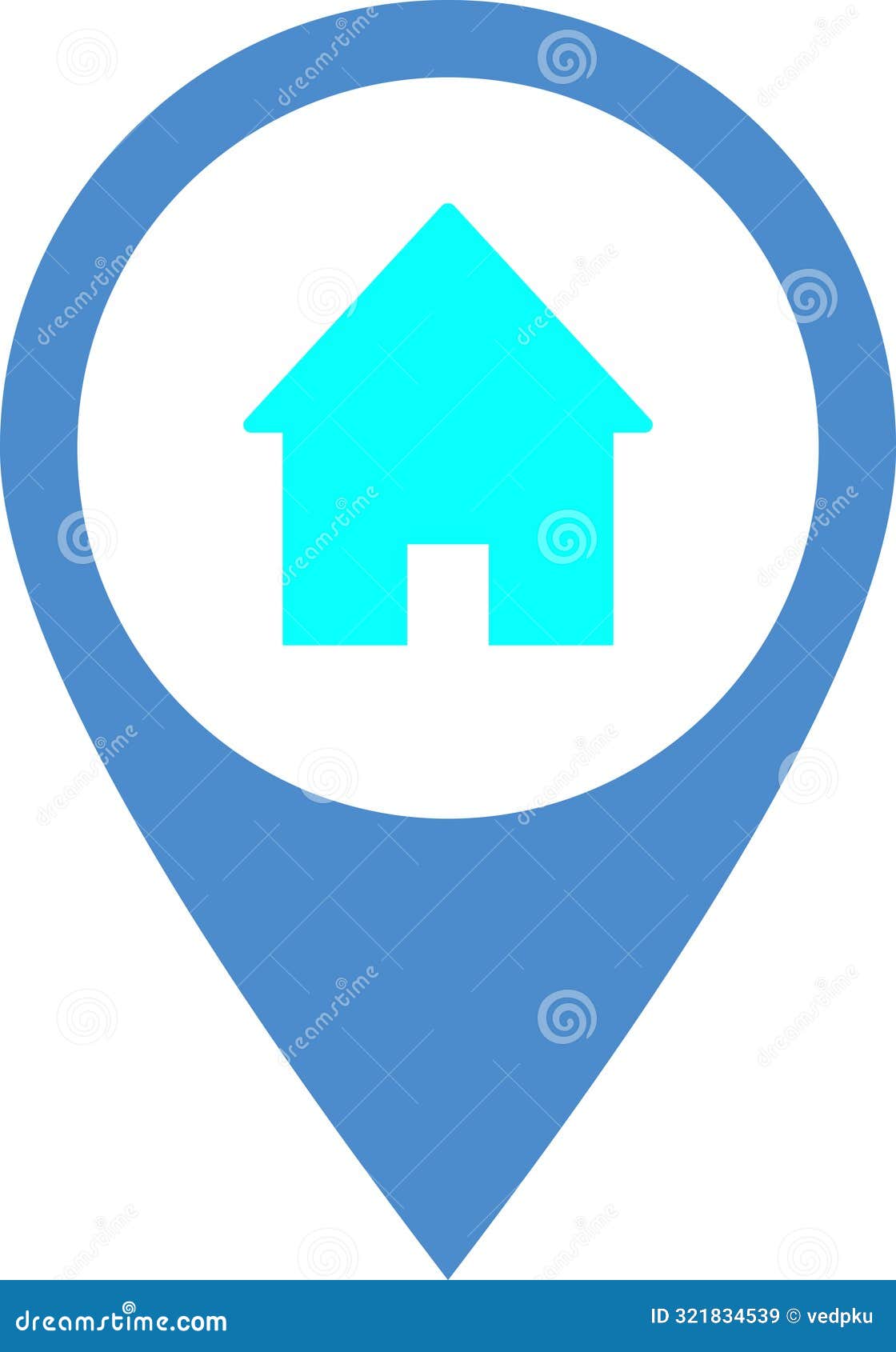 Home Location Color, Map Pin Point Location, House Icon Navigation ...
