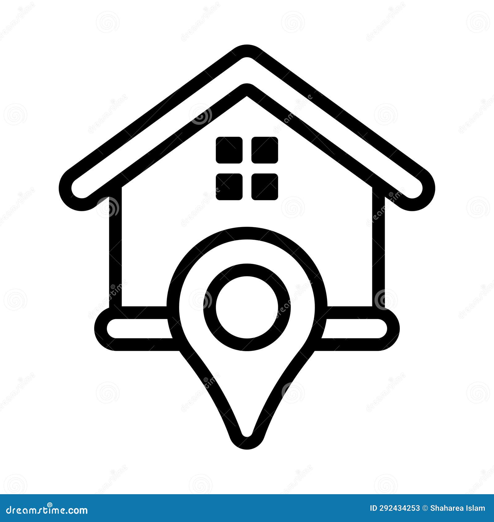 Home Location Icon stock vector. Illustration of icon - 292434253