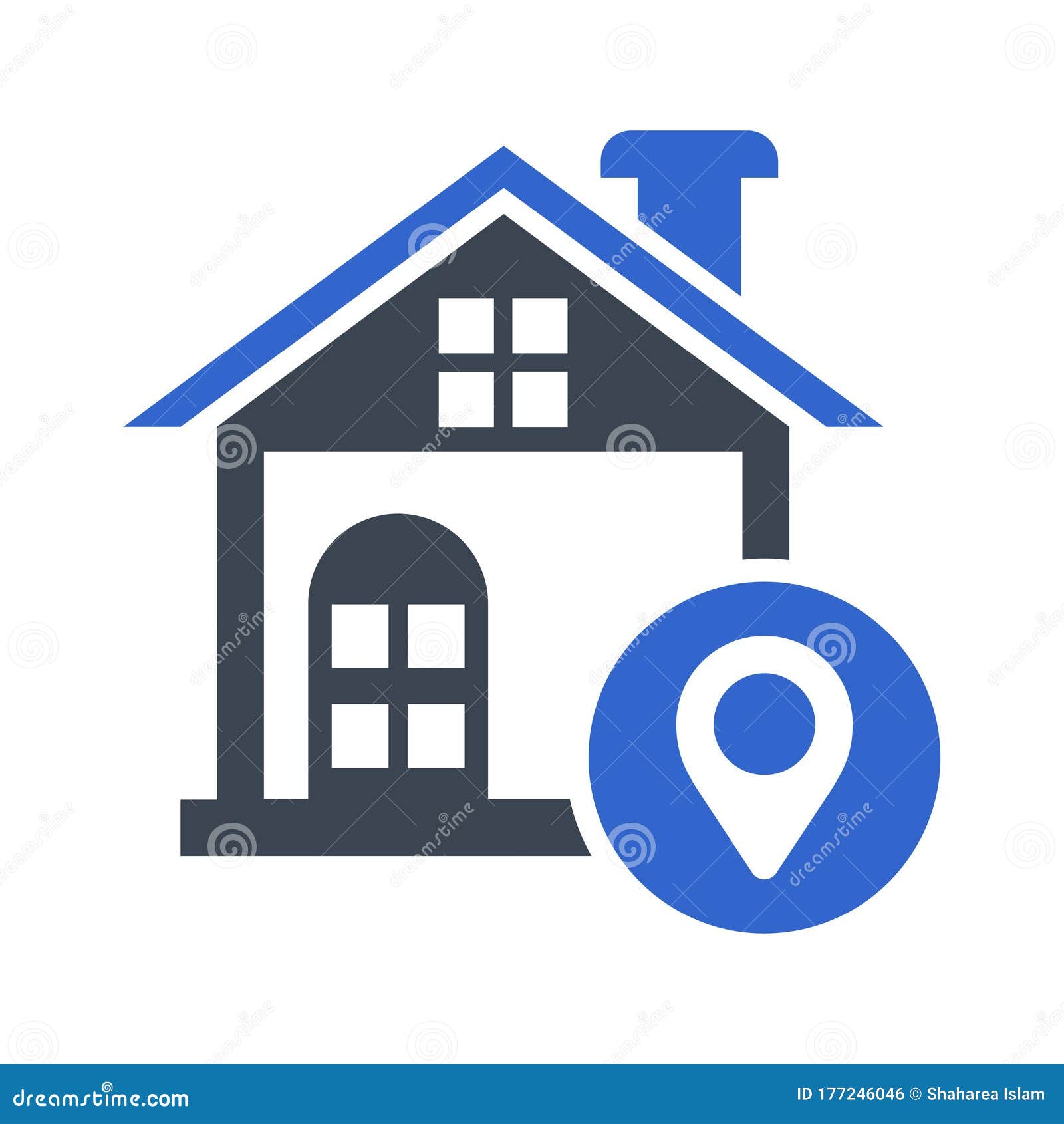 Home Location Icon stock vector. Illustration of house - 177246046