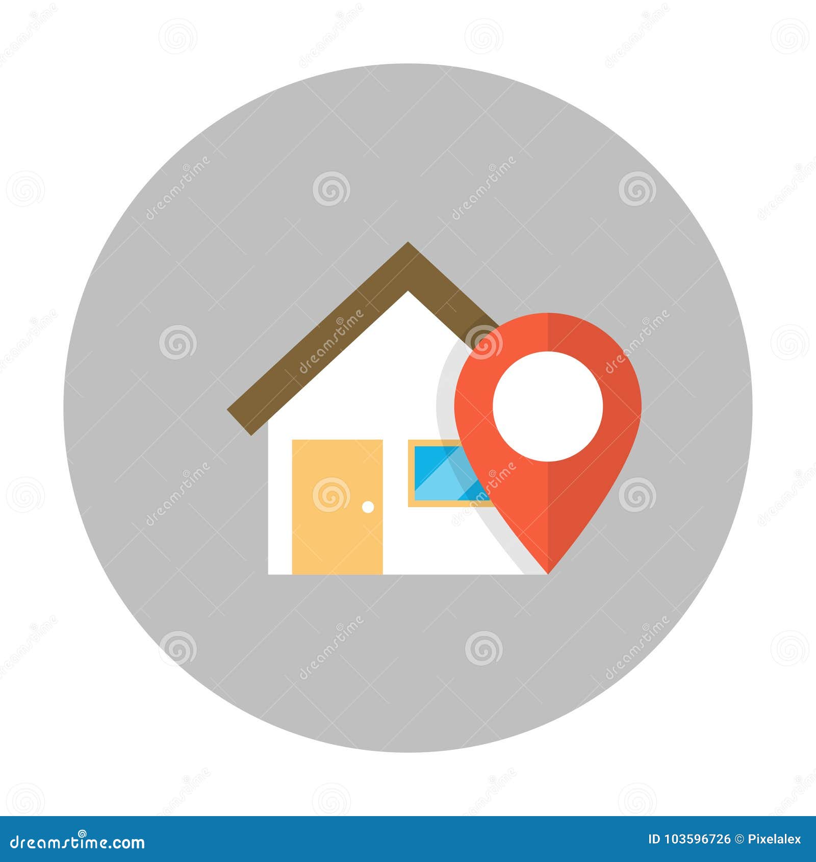Home location icon stock vector. Illustration of home - 103596726