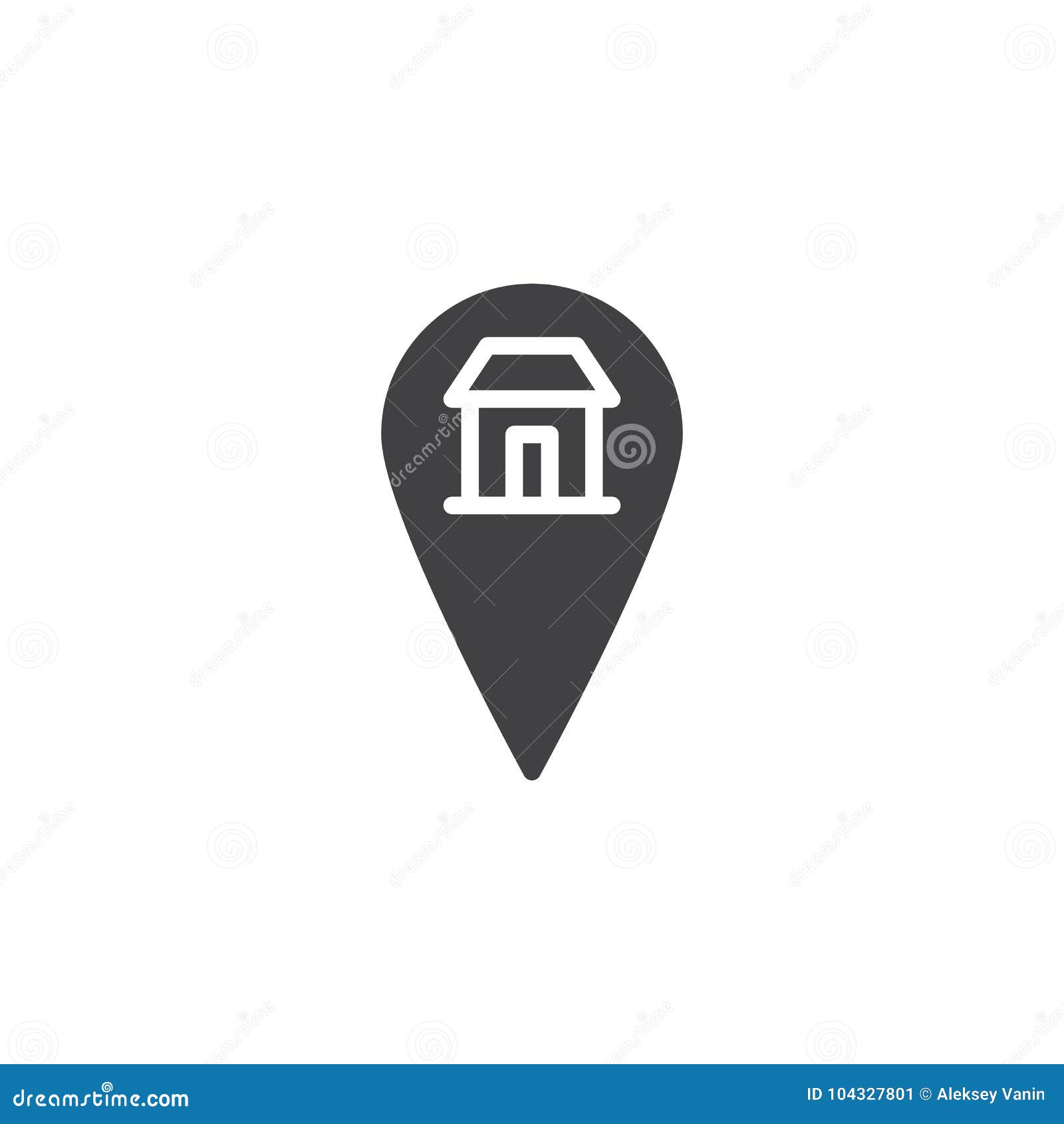 Home Location icon vector stock vector. Illustration of estate - 104327801
