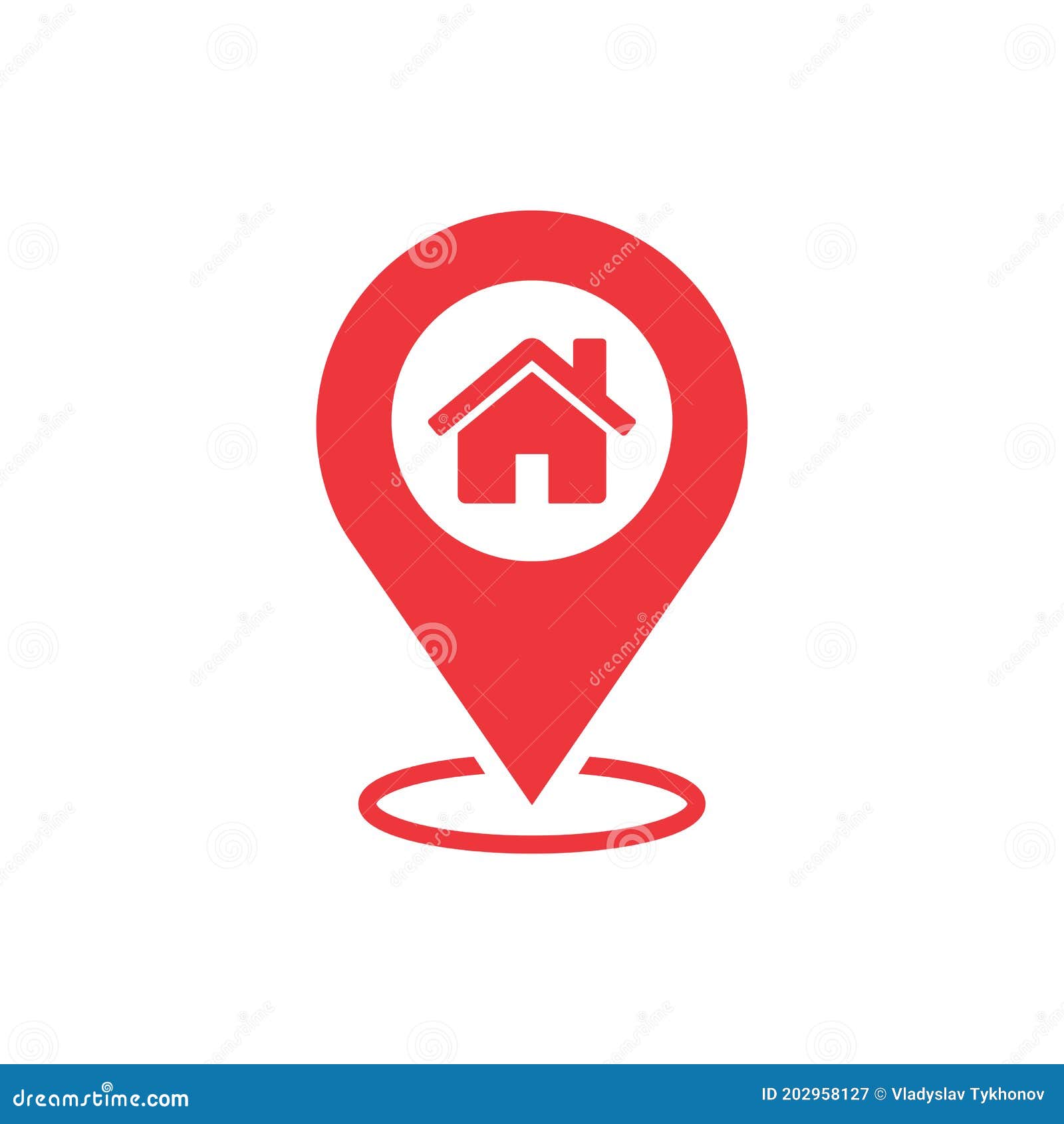Home Location Map Pin Red Icon Isolated on White Background. House ... Home Location Map Pin Red Icon Isolated on White Background. House ...