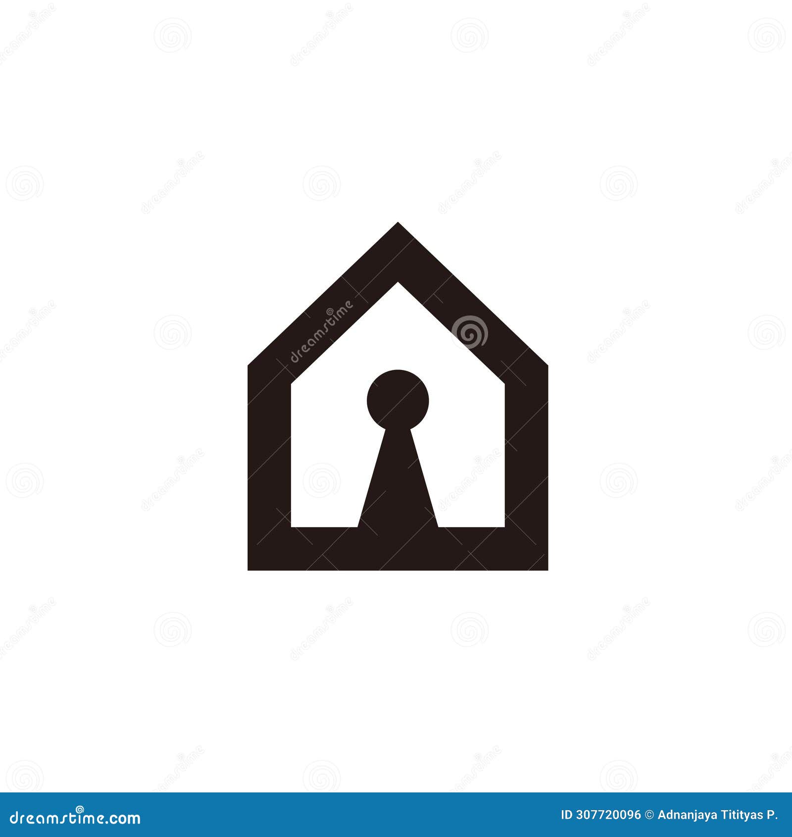 Home Lock Hole Symbol Icon Vector Geometric Design Stock Vector ...