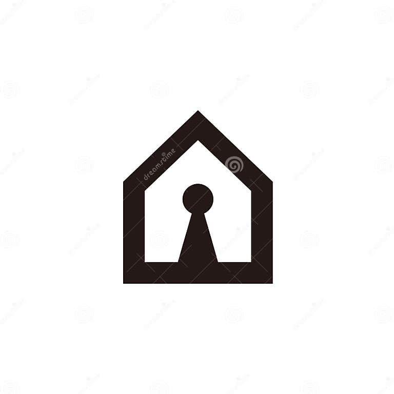 Home Lock Hole Symbol Icon Vector Geometric Design Stock Vector ...