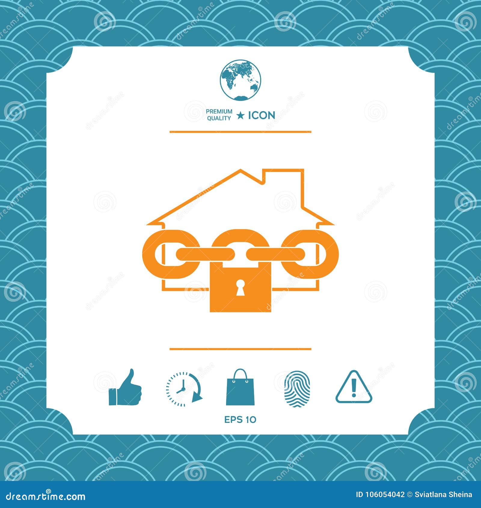 Home lock icon stock vector. Illustration of estate - 106054042