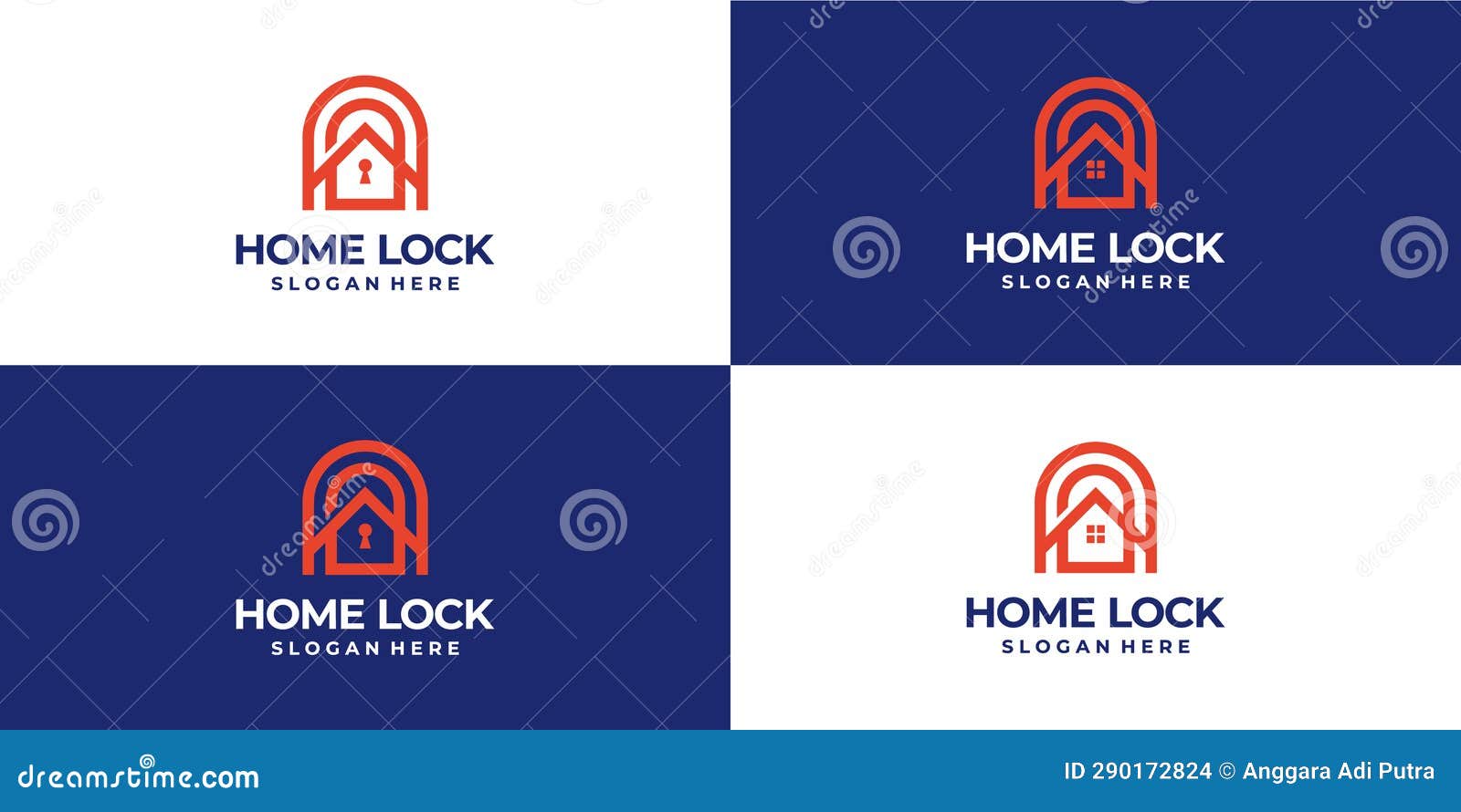 Home Lock, Key Shape Logo Design Inspiration Stock Vector ...