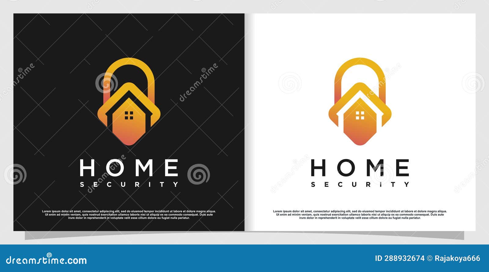 Home Logo with Creative Security Concept Premium Vector Stock Vector - Illustration of ...
