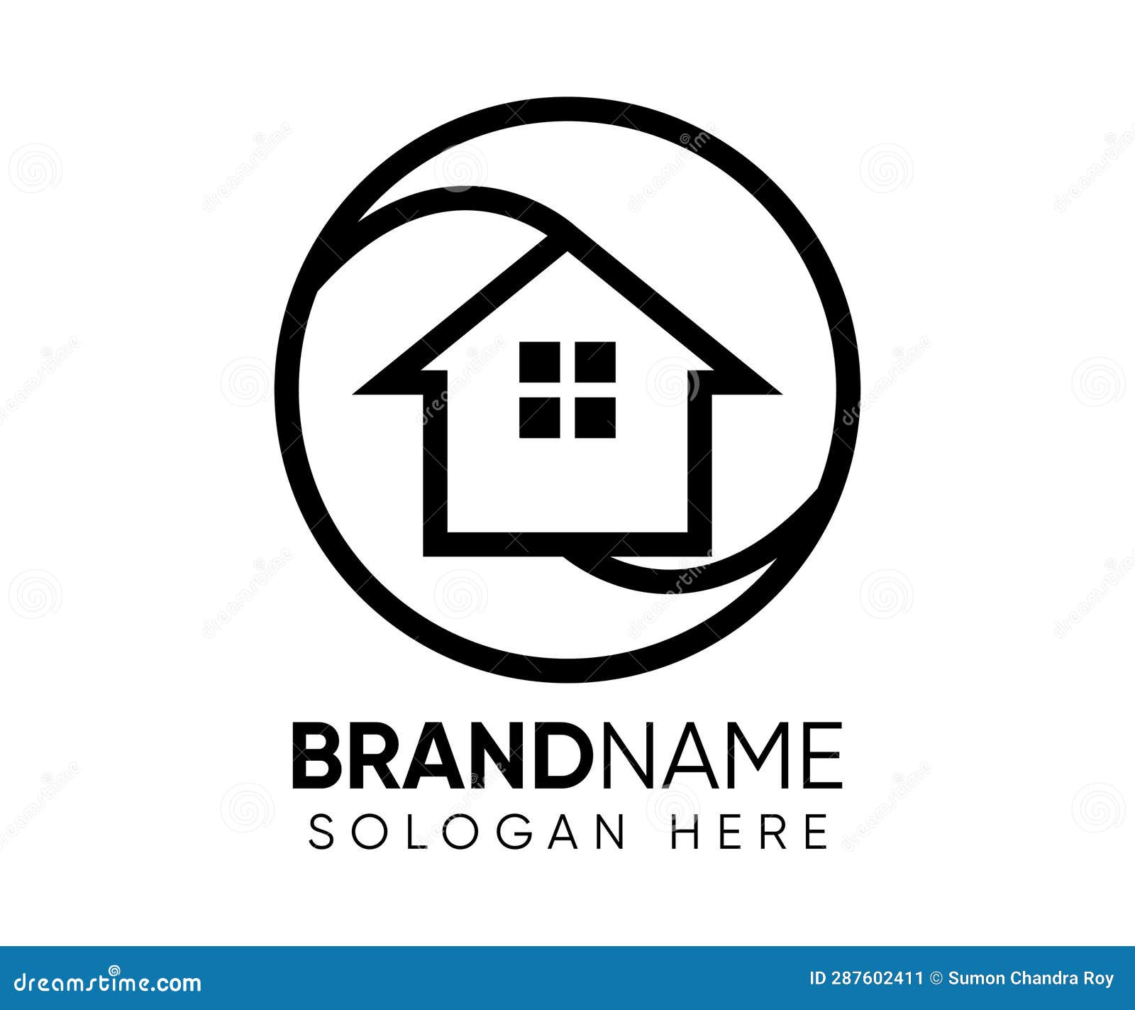 Home Logo Design Vector Template Stock Illustration - Illustration of ...