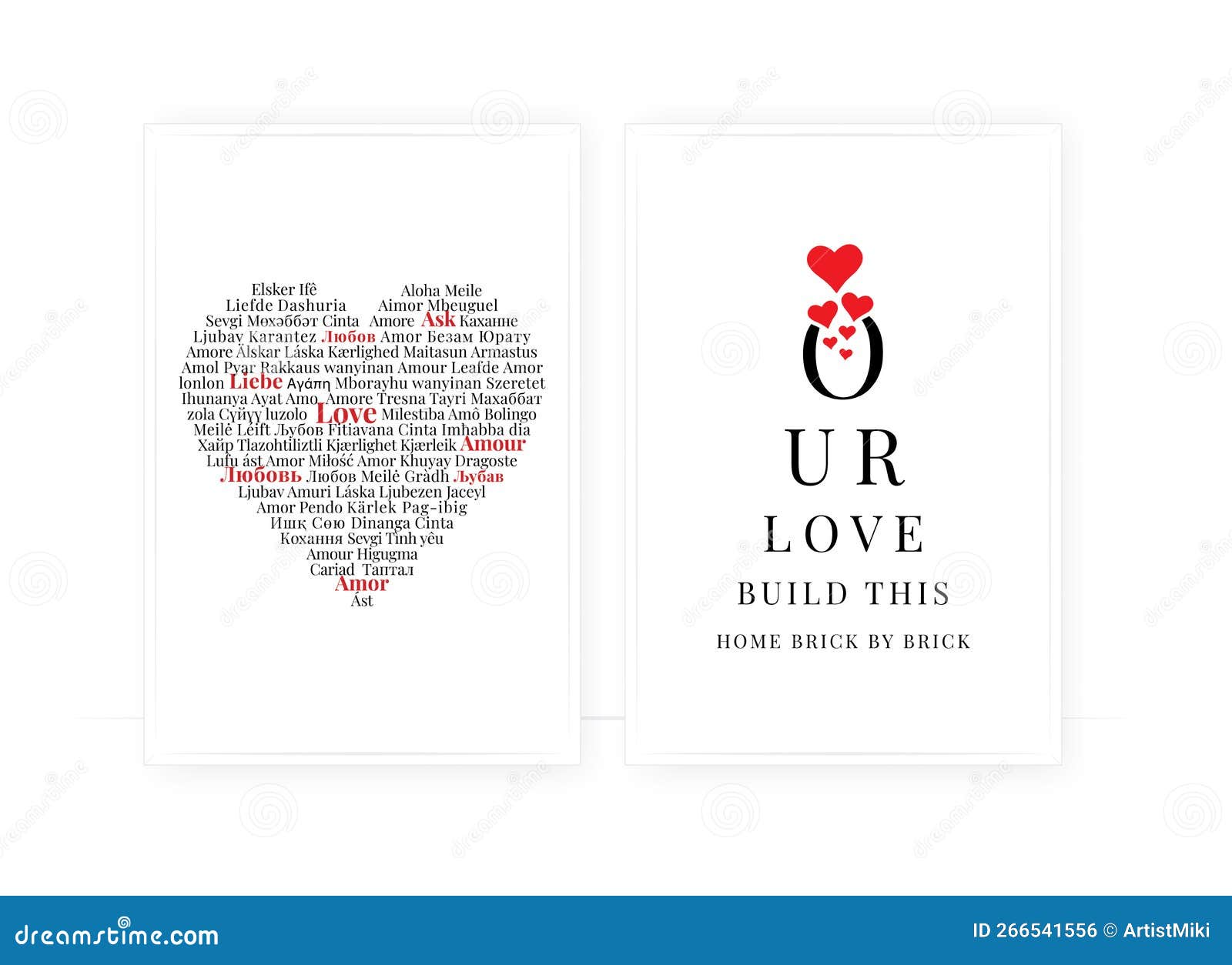 Our Love Build this Home Brick by Birck, Vector Stock Vector ...