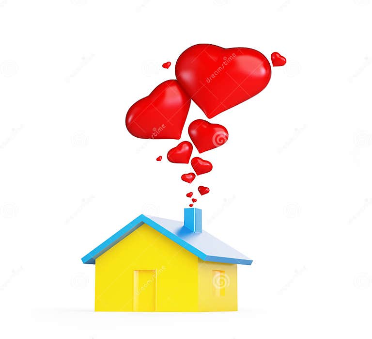 Home love heart stock illustration. Illustration of heart - 26867648