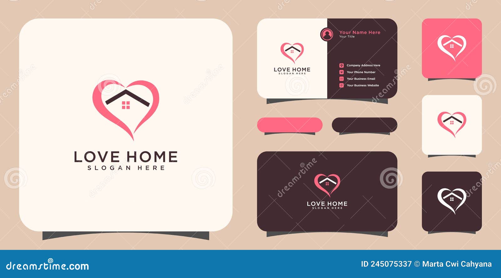 Home Love Logo Vector Design Stock Vector - Illustration of roof ...