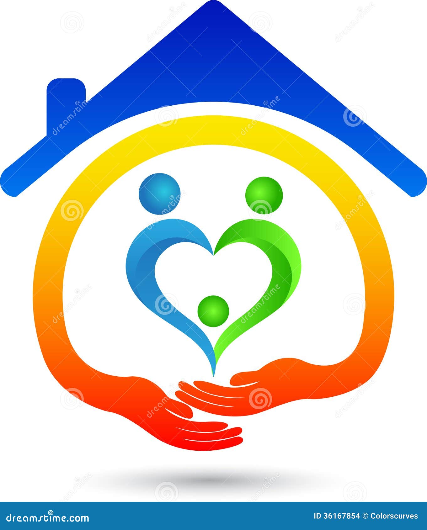 Home for love stock vector. Illustration of hands, design - 36167854