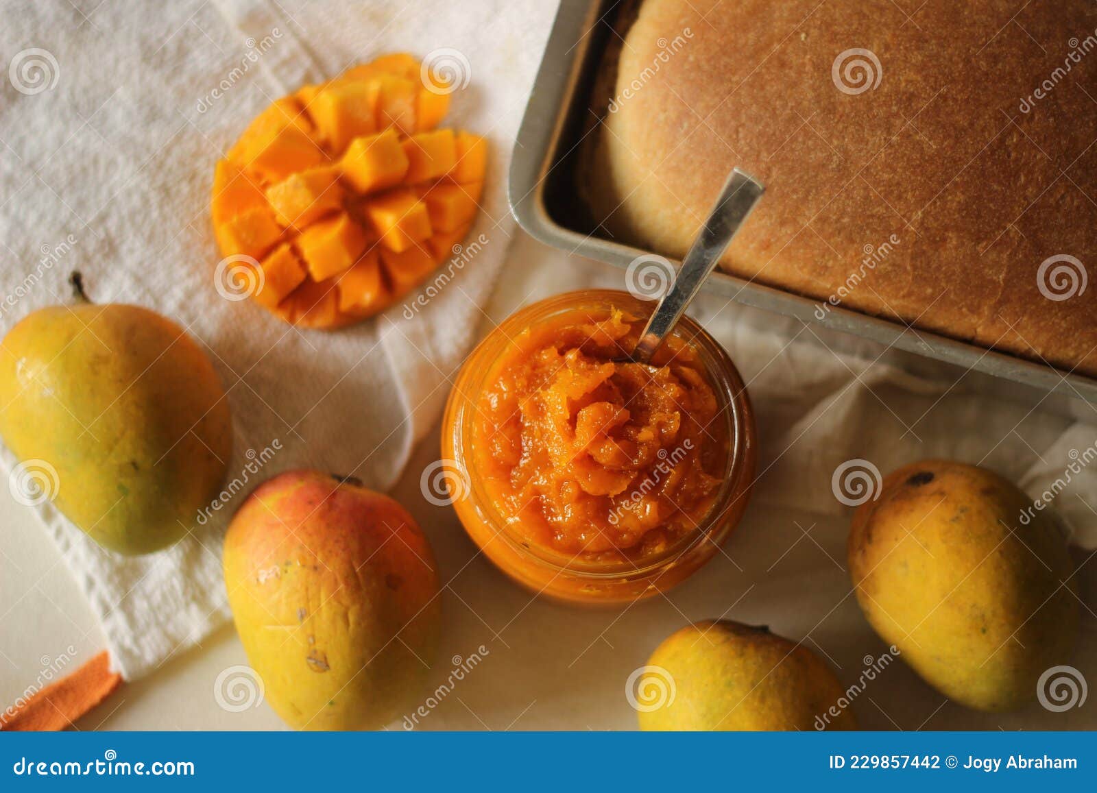 Home Made Alphonso Mango Jam With 3 Ingredients. Mango Pulp, Sugar And ...