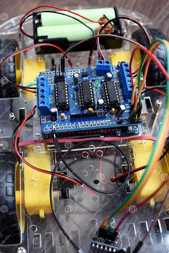 Home Made Arduino Project with Wheels Editorial Photo - Image of ...