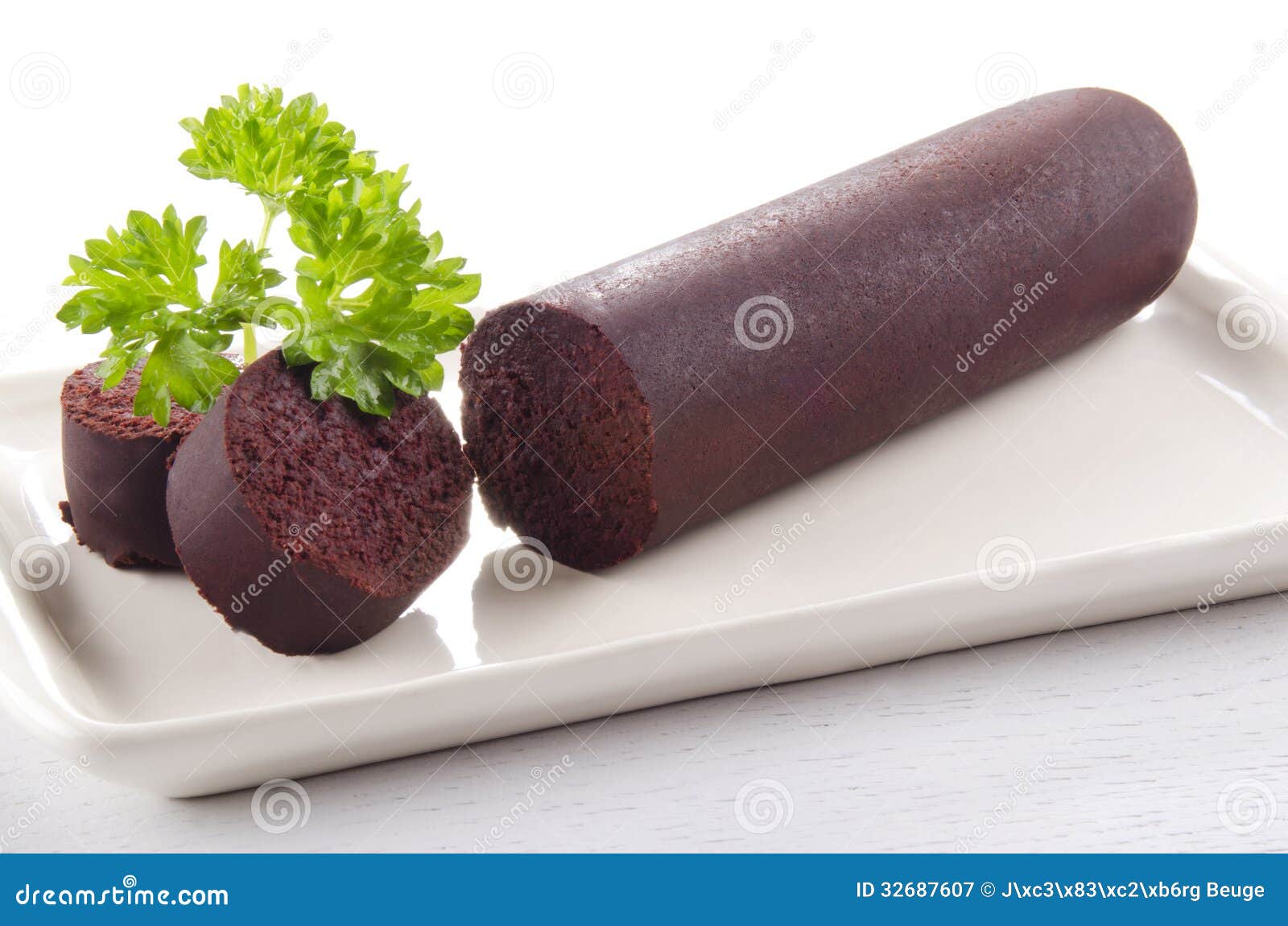 Home Made Black Pudding with Parsley Stock Image - Image of culinary ...