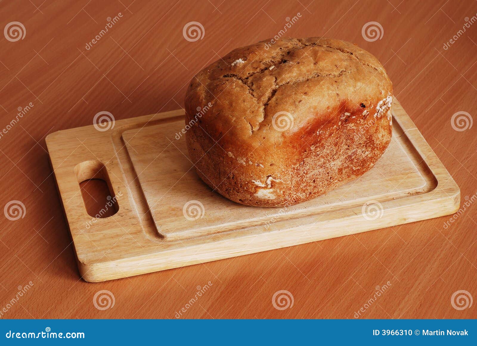 Home made bread on plate stock photo. Image of healthy - 3966310