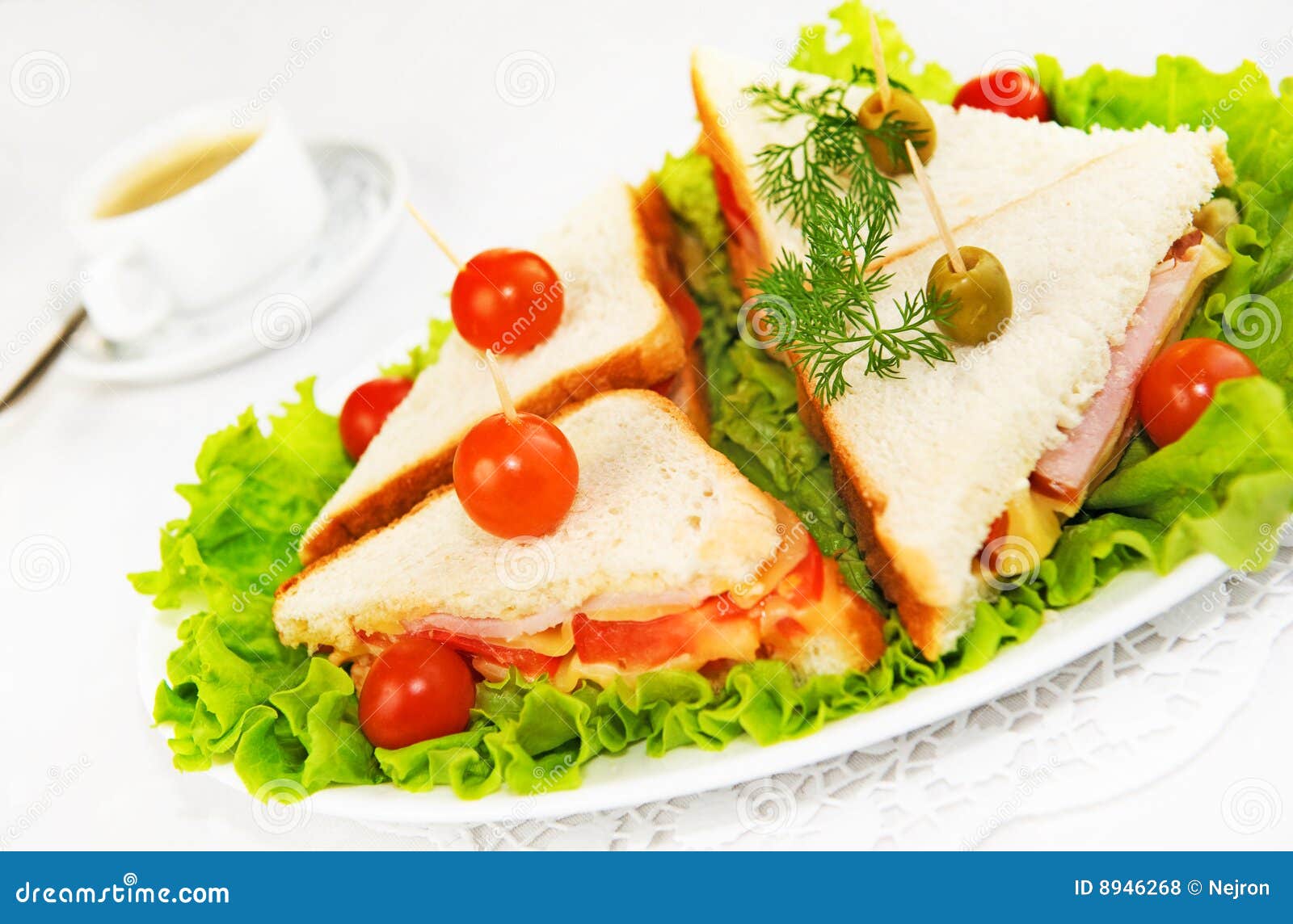 Home-made Canape Sandwiches Stock Photo - Image of lunch, close: 8946268