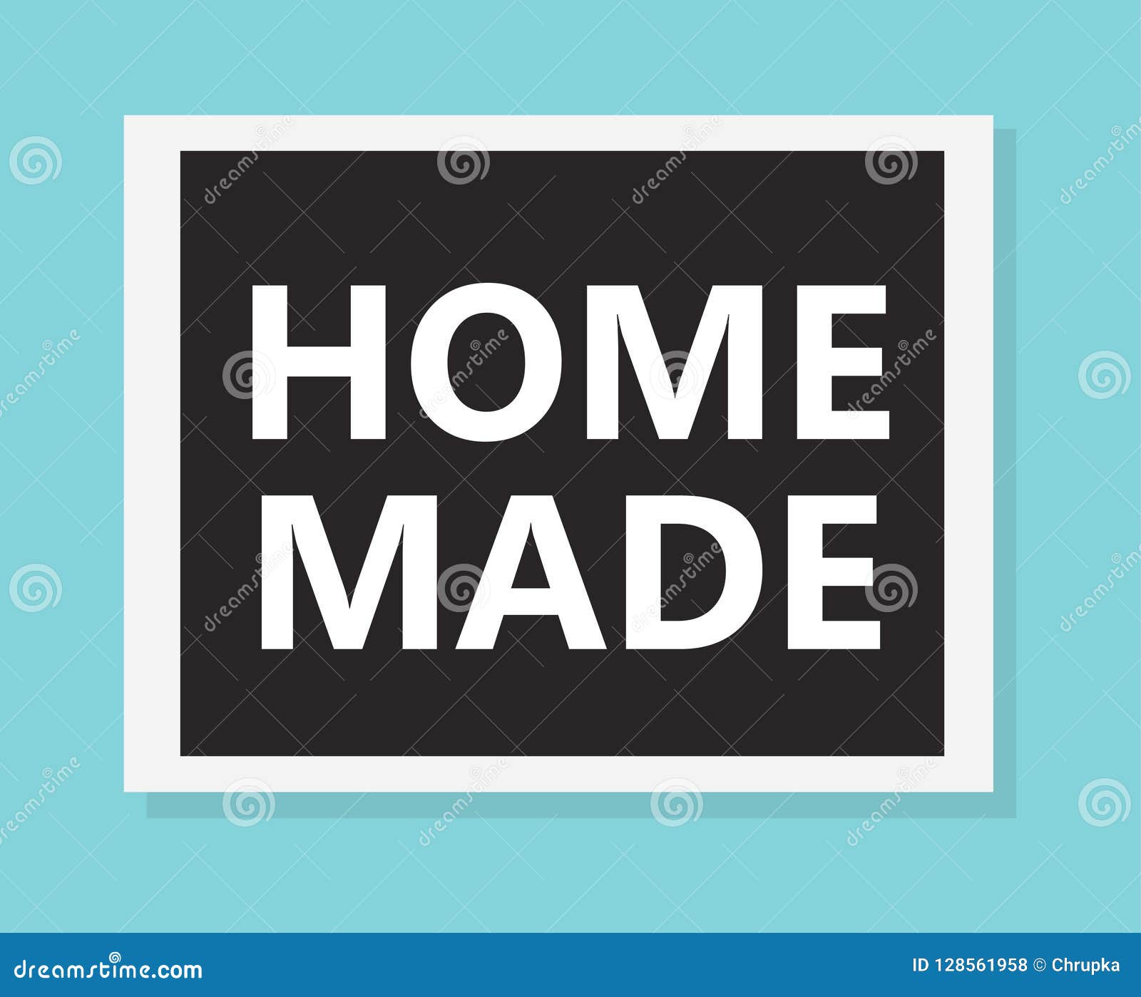 Home made concept stock vector. Illustration of hand - 128561958