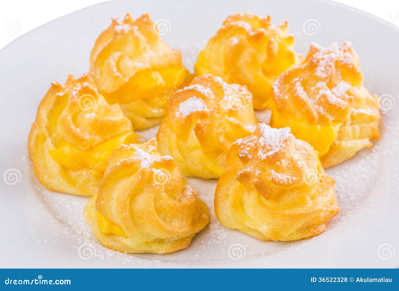 Home Made Cream Puff Close Up I Stock Photo - Image of choux, decorated ...