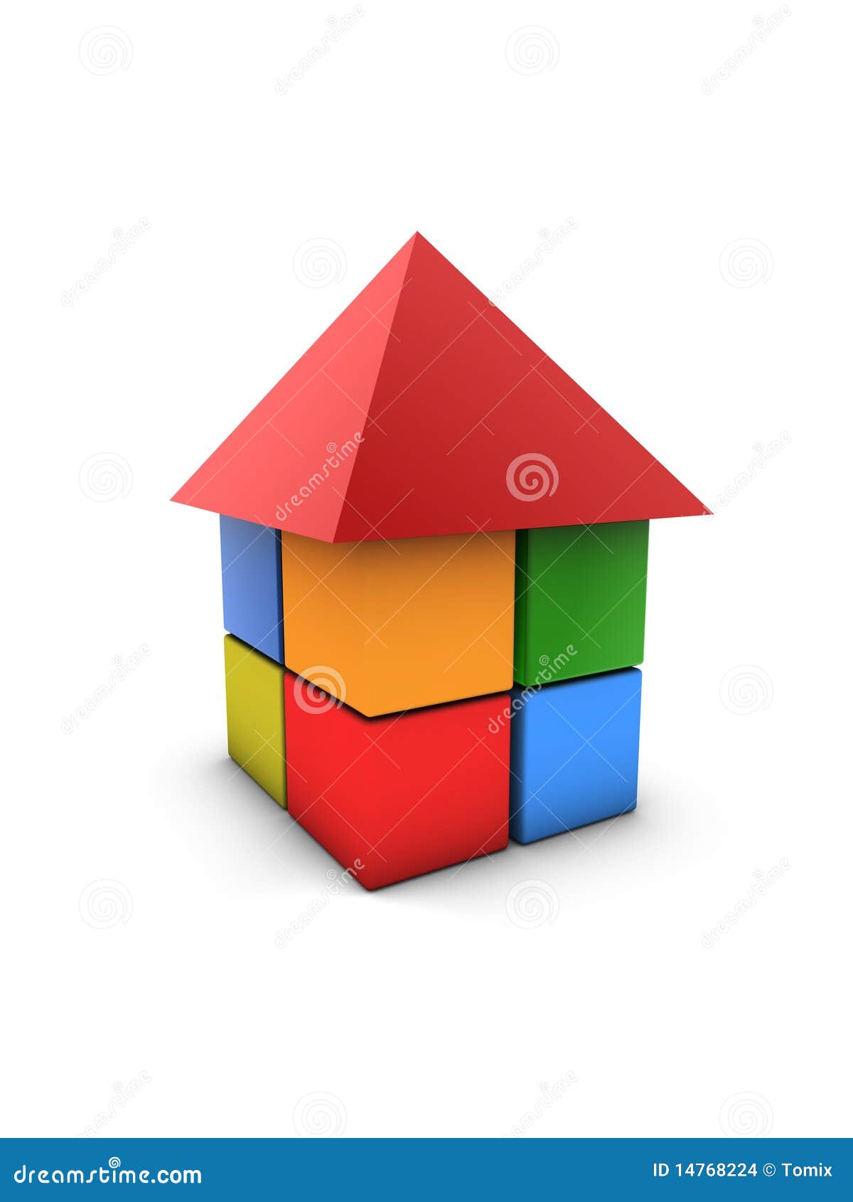 Home made of cubes stock illustration. Illustration of design - 14768224