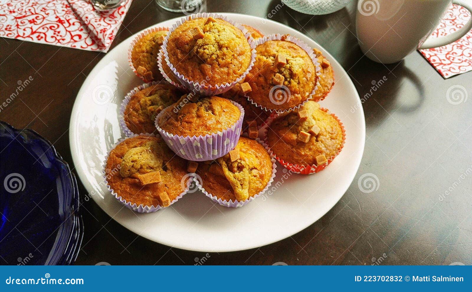 Home made cupcakes. stock photo. Image of party, bake - 223702832