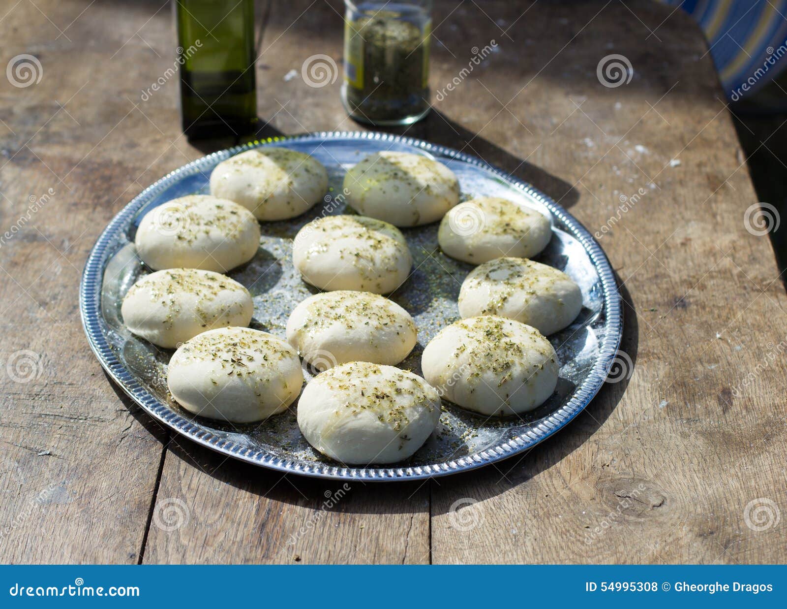 Home Made Dough Bread with Olive Oli Stock Photo - Image of food ...