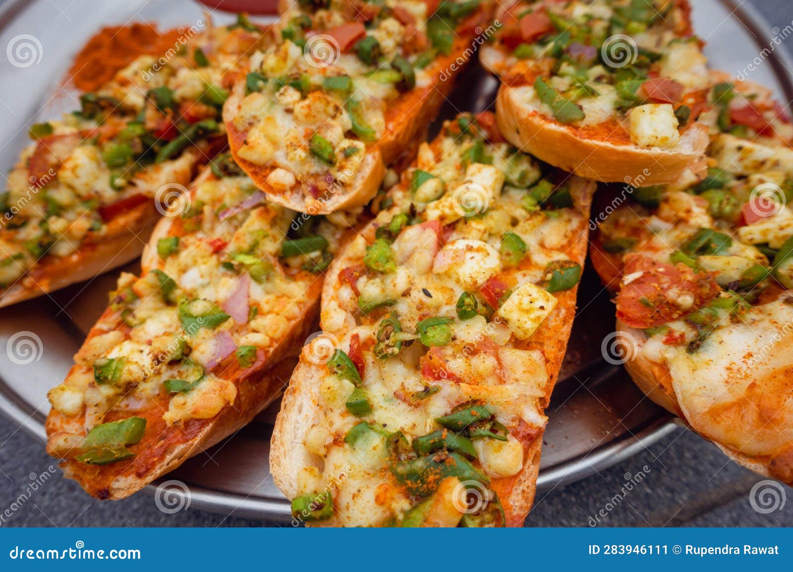 Home Made Ginger Garlic Bread with Cheese and Indian Herb Toppings ...
