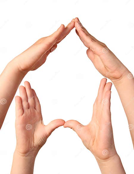 Home made from hands stock photo. Image of exterior, family - 2790678