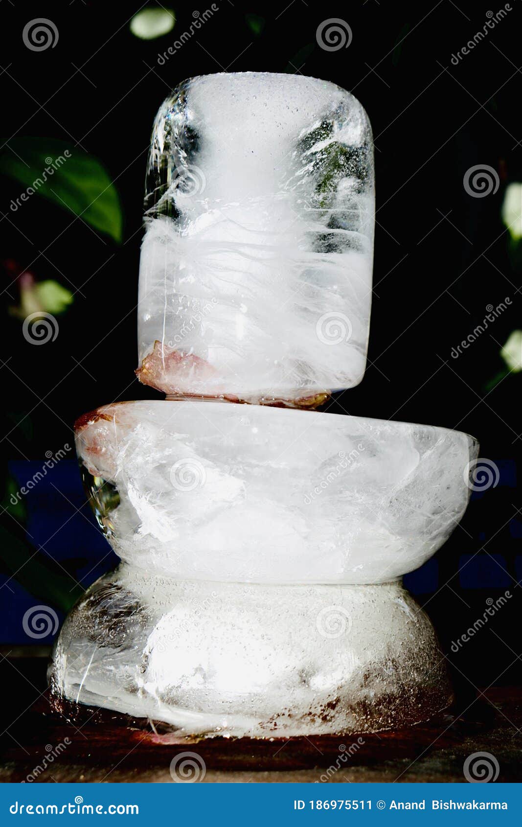 Home made shiv ling of ice stock image. Image of india - 186975511