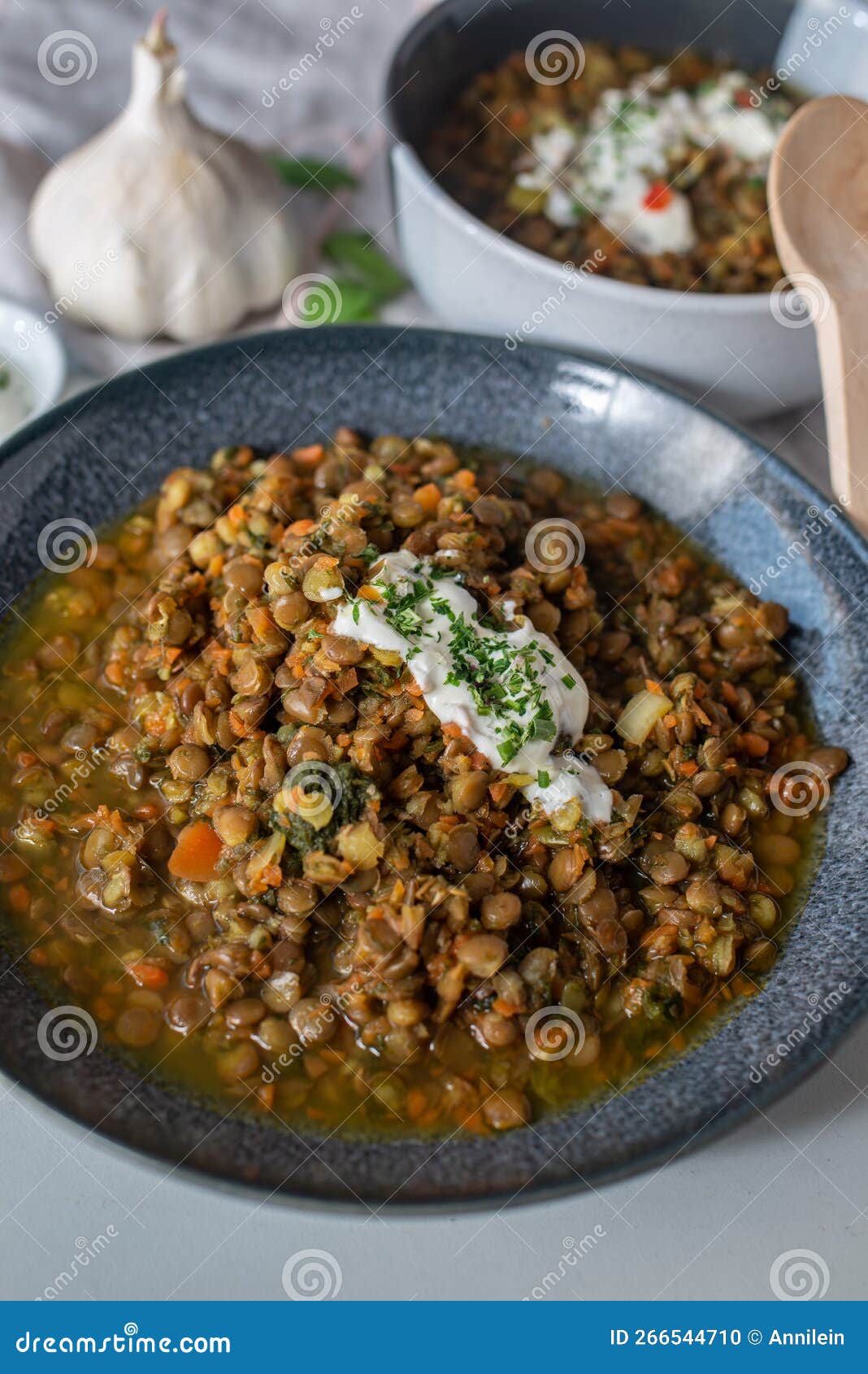Home Made Indian Lentil Dal Soup on a Table Stock Photo - Image of ...