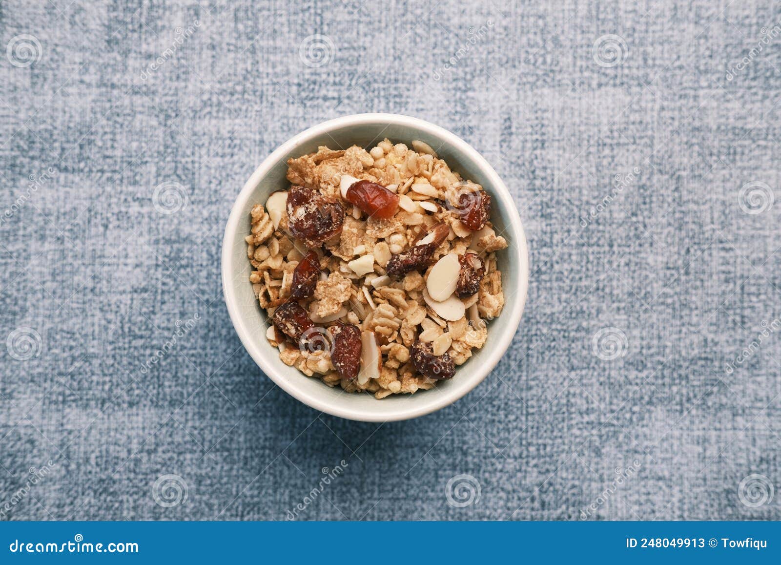 Home Made Musli in a Bowl on Black, Stock Image - Image of coconut ...