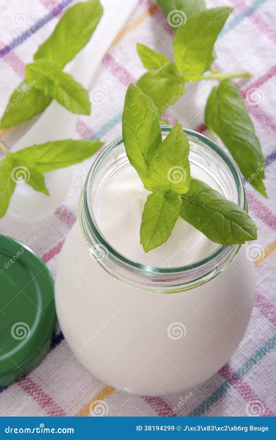 Home Made Organic Yogurt in a Glass Stock Image - Image of organic ...
