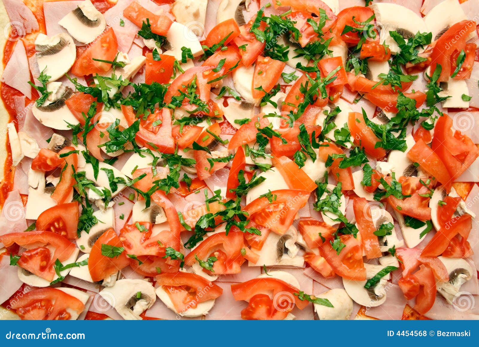 Home-made Pizza Non-cooked, Texture Stock Photo - Image of oven, food ...