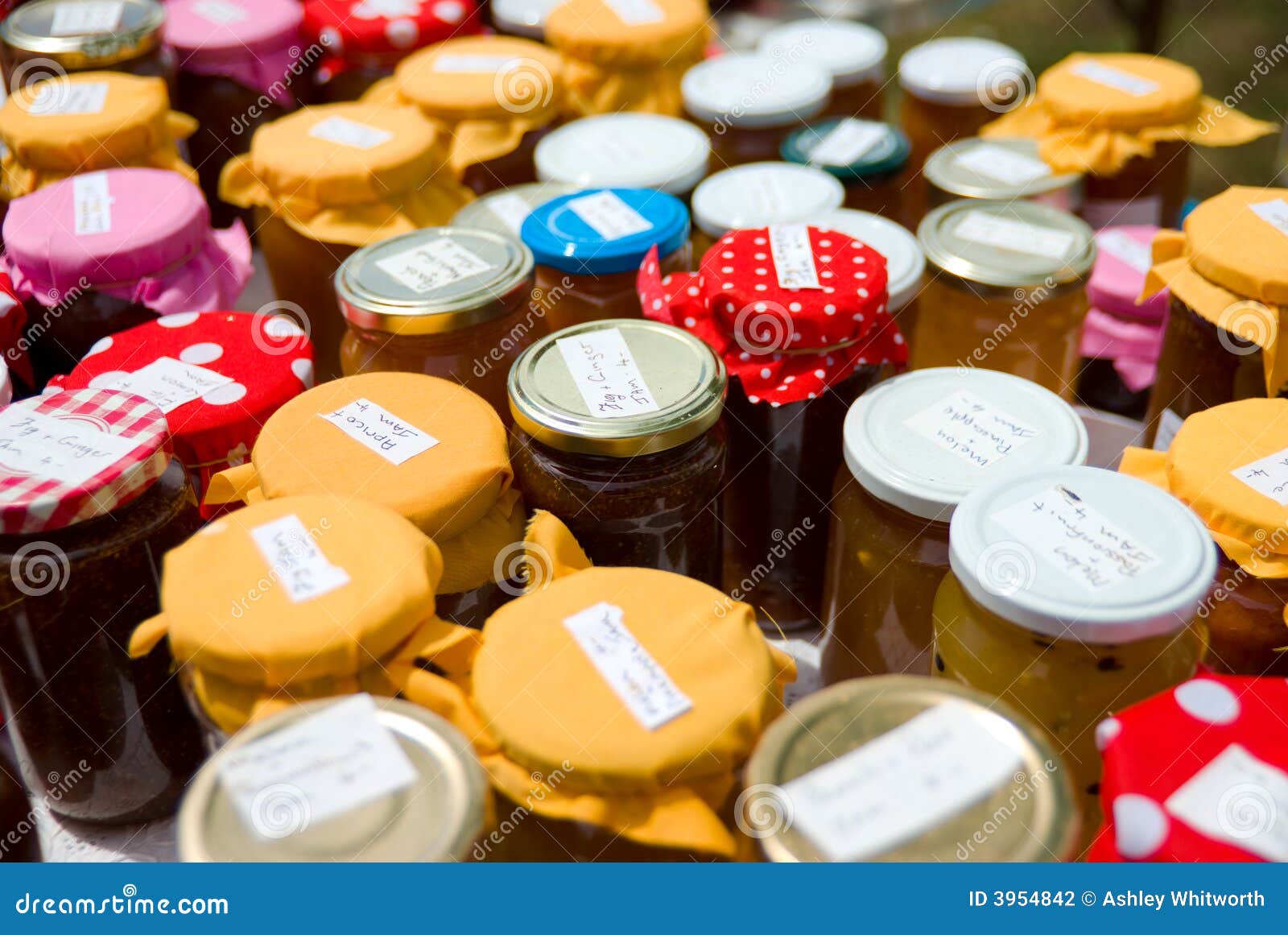 Home-made Preserves at Market Stall Stock Photo - Image of festival ...