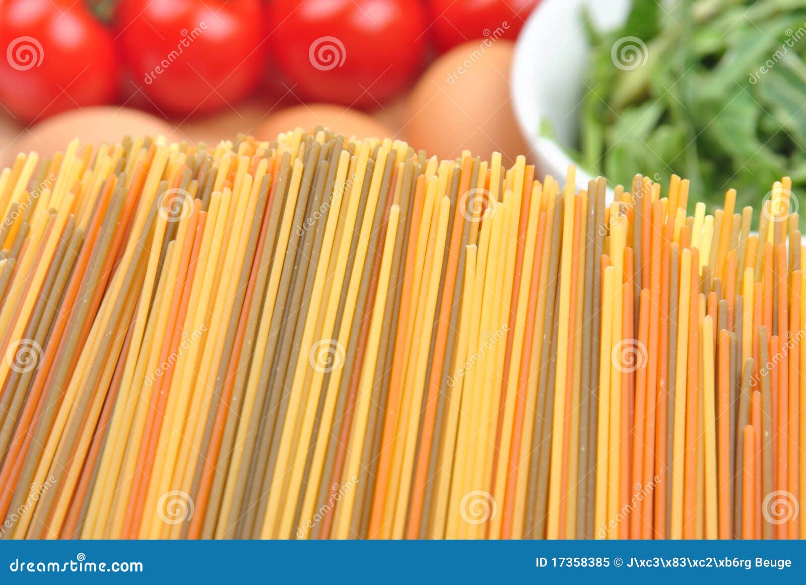 Home Made Raw Spaghetti in Different Colour Stock Image - Image of thin ...