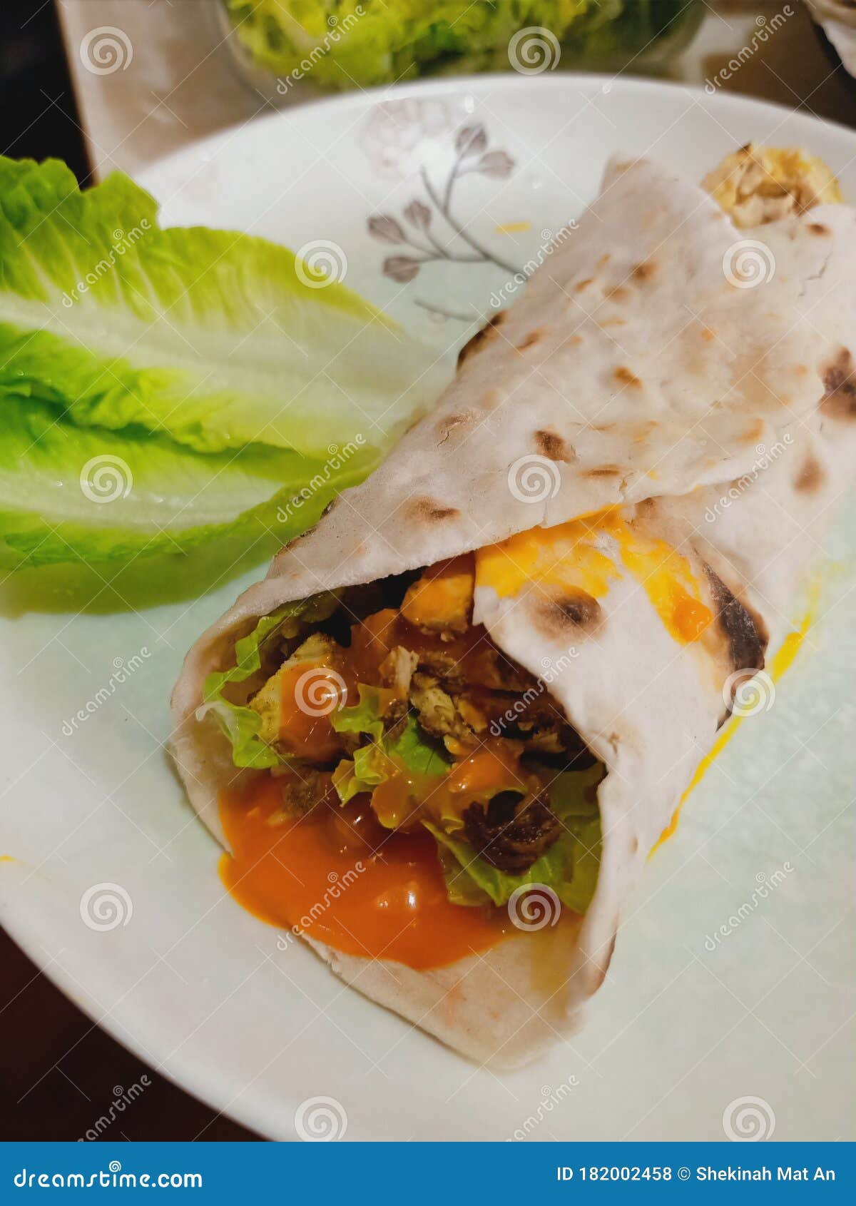 Home made shawarma stock photo. Image of food, delicious - 182002458